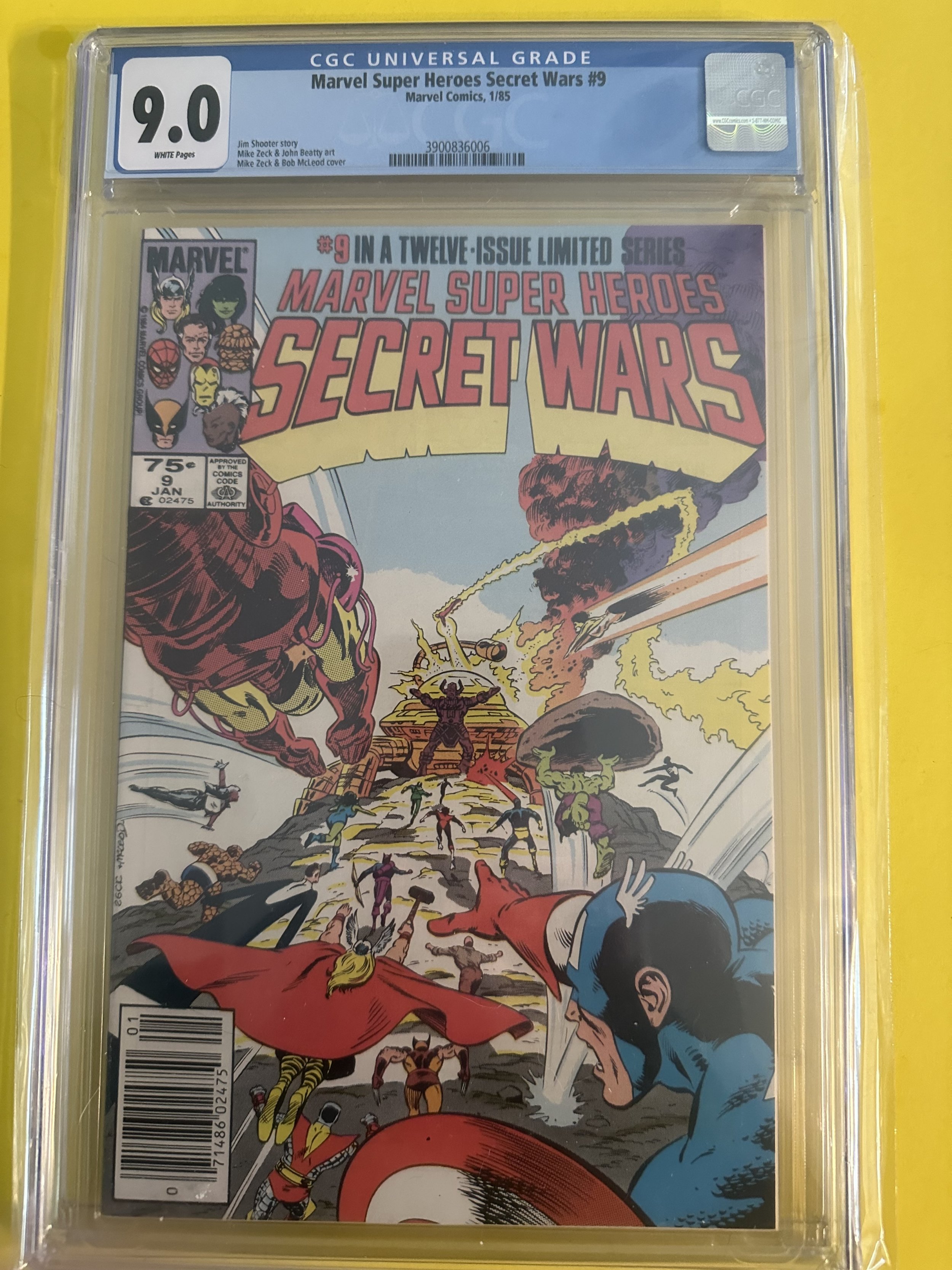 Marvel Super Heroes Secret Wars #9 CGC 9.0 WP (1985) NEWSSTAND / NEW ...