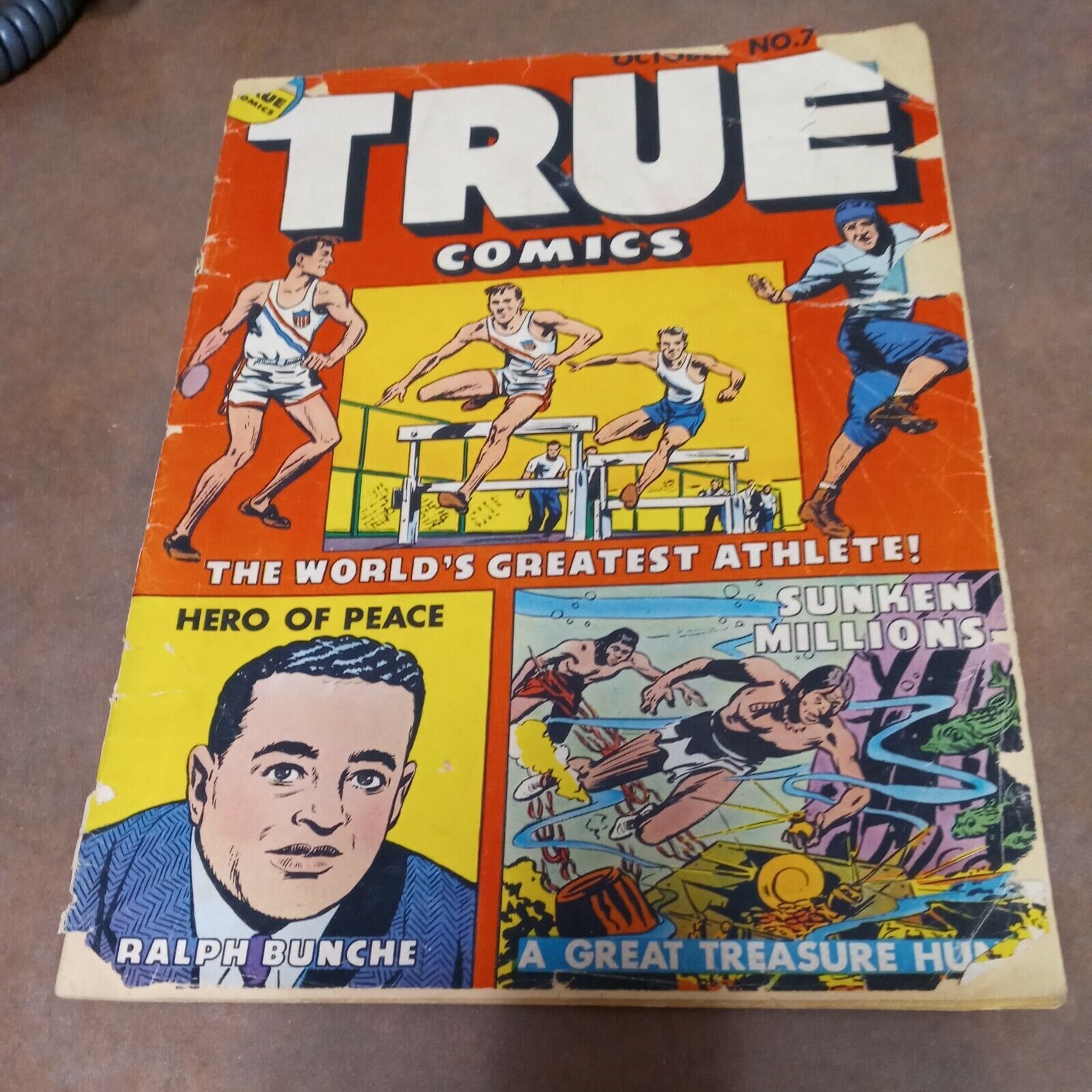 True Comics #79 1949- Zachary Taylor- Ralph Bunche golden age precode ...
