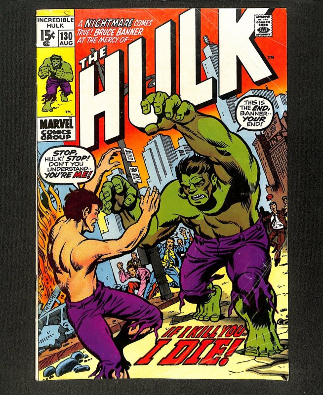Incredible Hulk (1962) #130 Roy Thomas! Herb Trimpe! 1970 | Full Runs ...