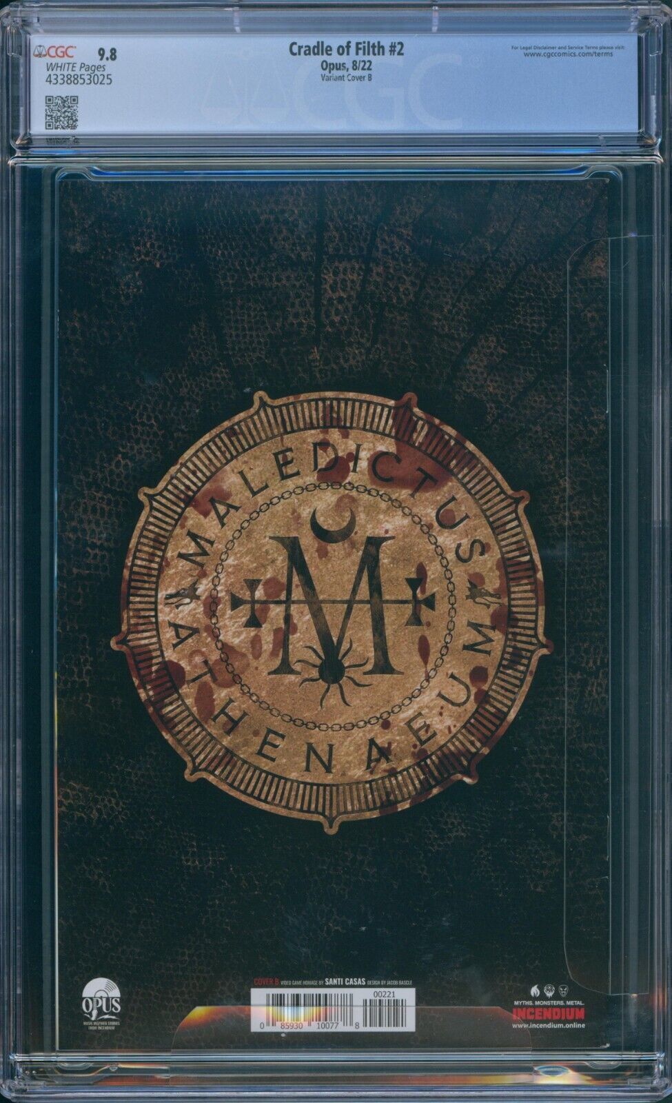 Cradle of Filth #2 CGC 9.8 1:5 Castlevania #1 Nintendo NES Game Homage ...