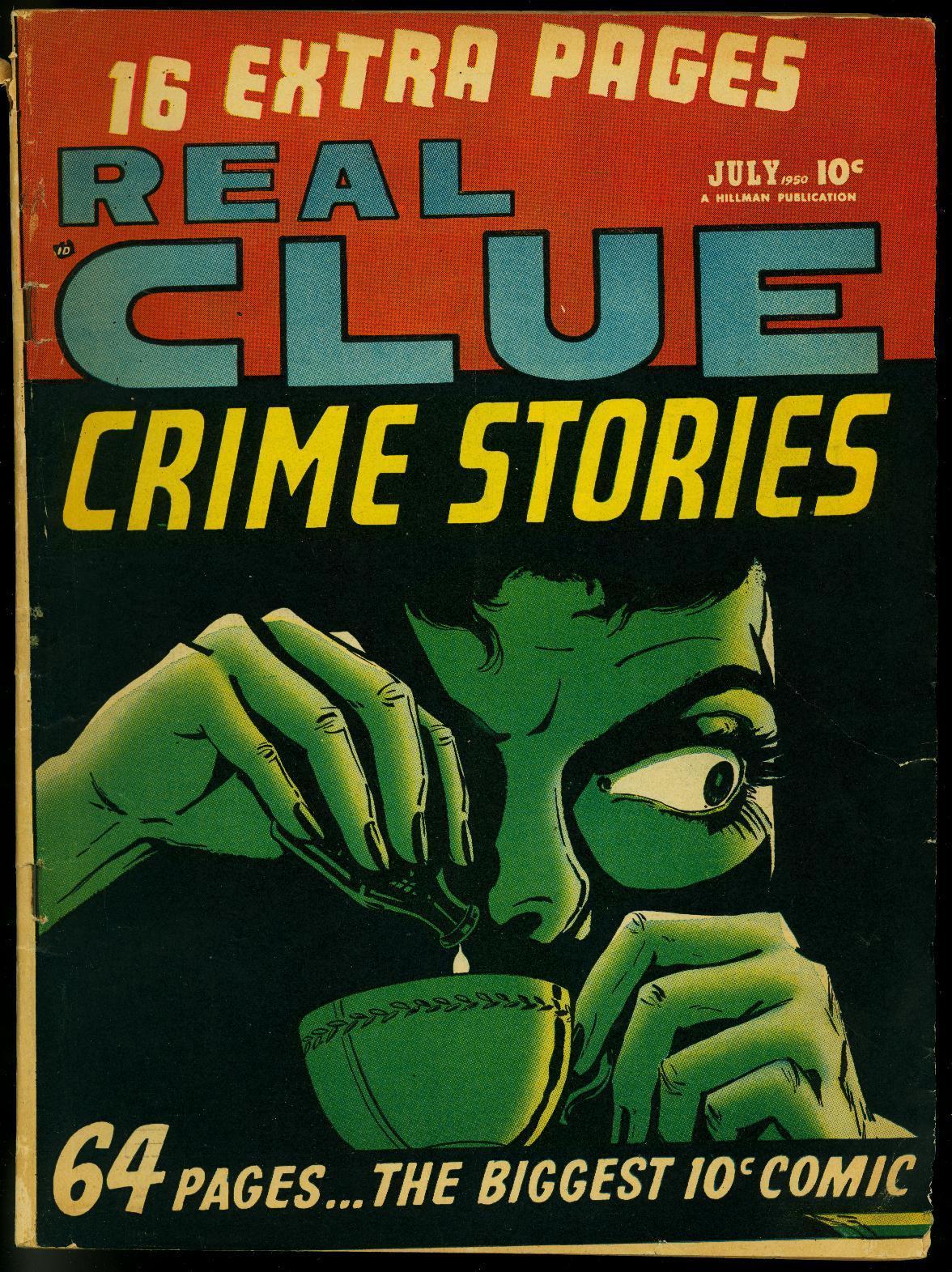 Real Clue Crime Stories V.5 #5 1950-Poison cover- Eye- Golden Age VG ...