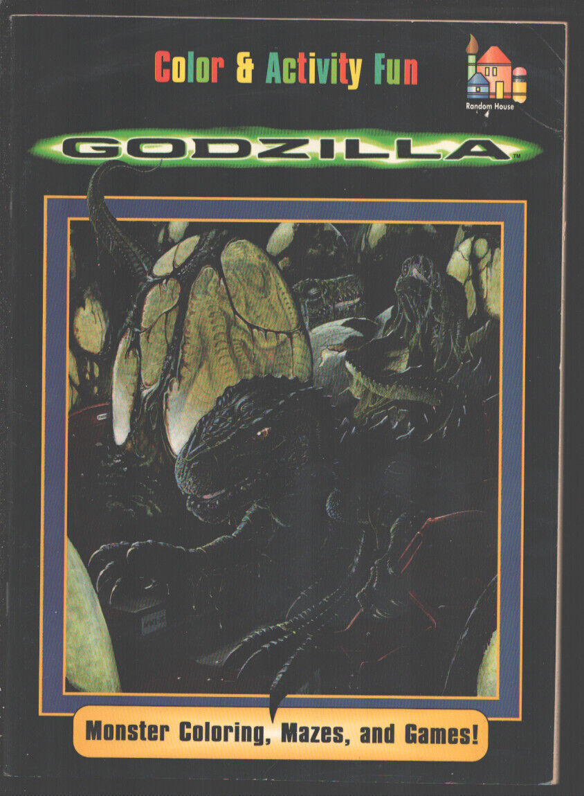 Godzilla Color & Activity Book 1984-Random House-Monster coloring-mazes ...
