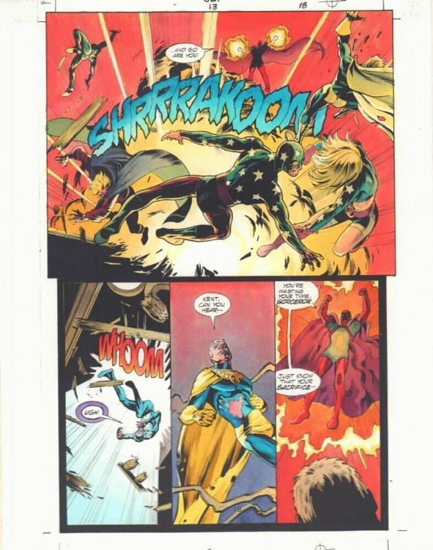 JSA #13 p.18 Color Guide Art - Extant vs. Sentinel by John Kalisz ...