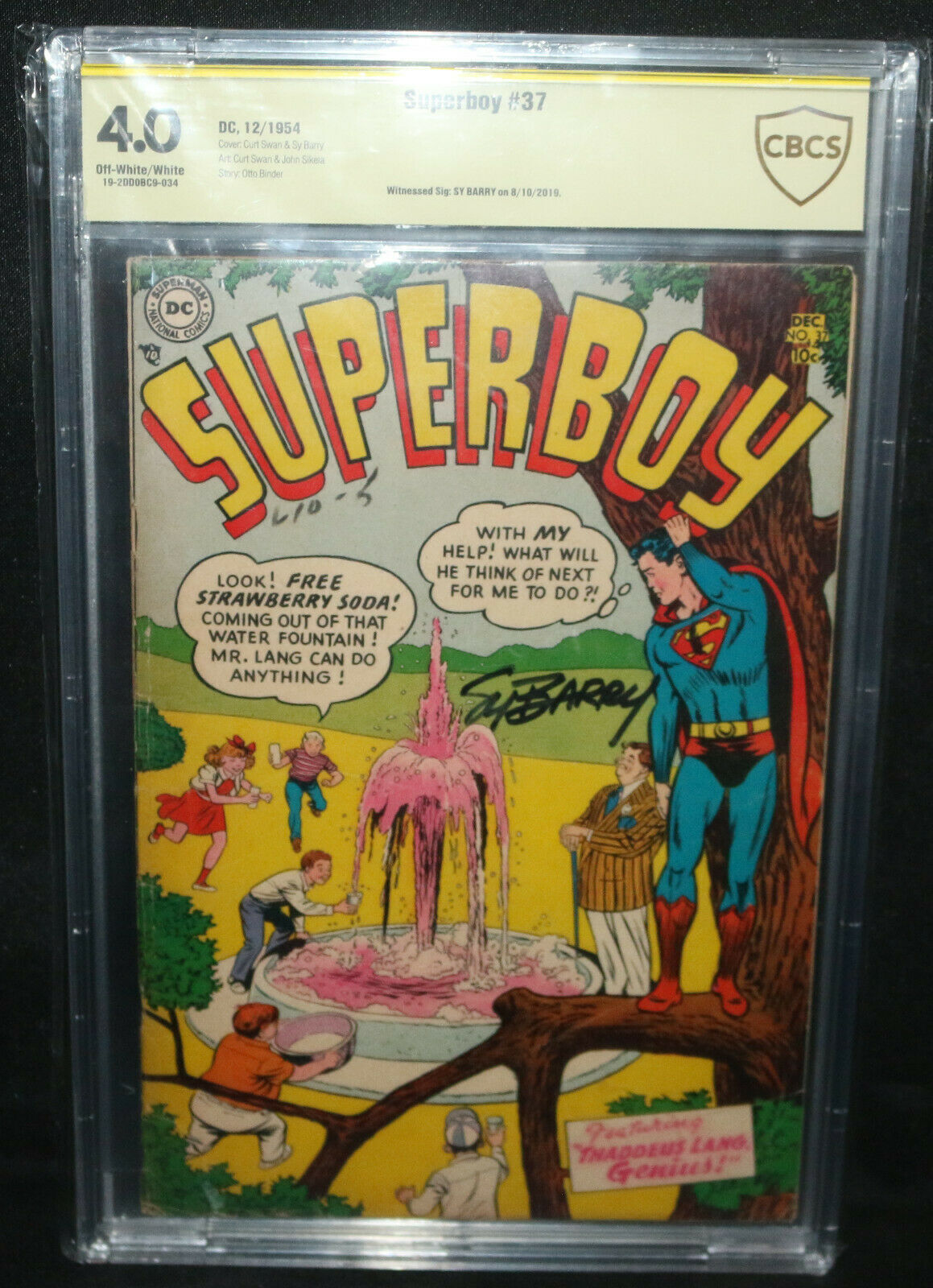 Superboy #37 - Sy Barry - CBCS Witnessed Signature 4.0 - 1954 | Comic ...