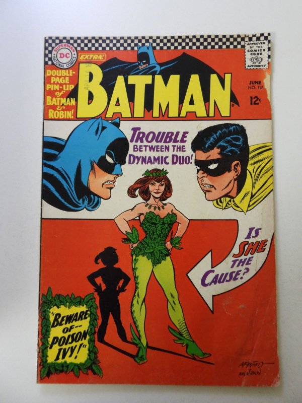 Batman #181 (1966) 1st appearance of Poison Ivy GD/VG Pinup intact see ...