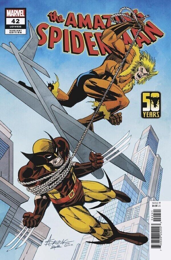 Amazing Spider-Man (2022) #42 NM Saviuk Wolverine Homage Variant Cover ...