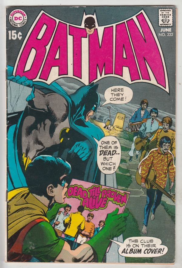 Batman #222 (Jun-70) VF+ High-Grade Batman, Robin the Boy Wonder ...