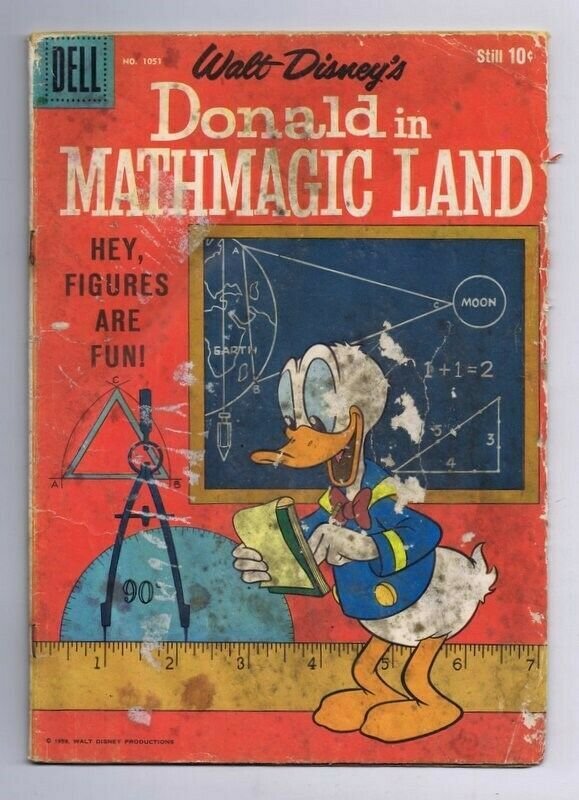 Four Color #1051 Donald Duck Mathmagic Land ORIGINAL Vintage 1960 Dell ...