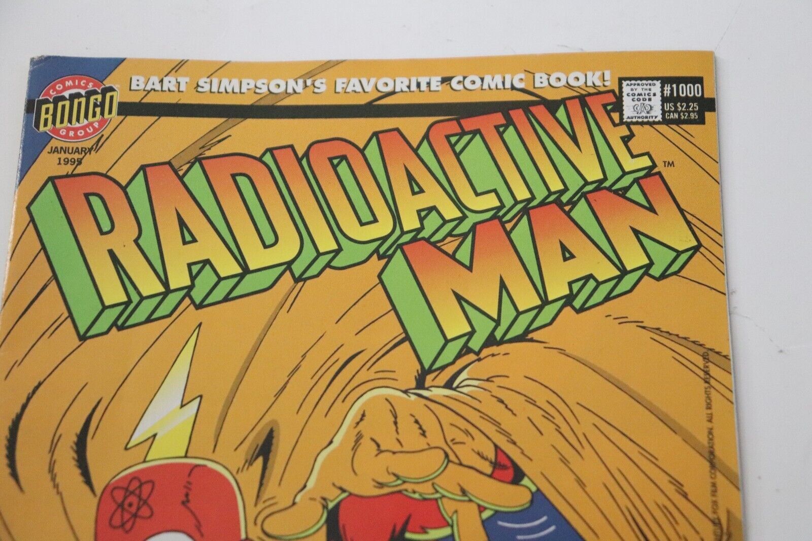 Radioactive Man #1000 The Simpsons January 1995 Bongo Comics Vtg Comic ...
