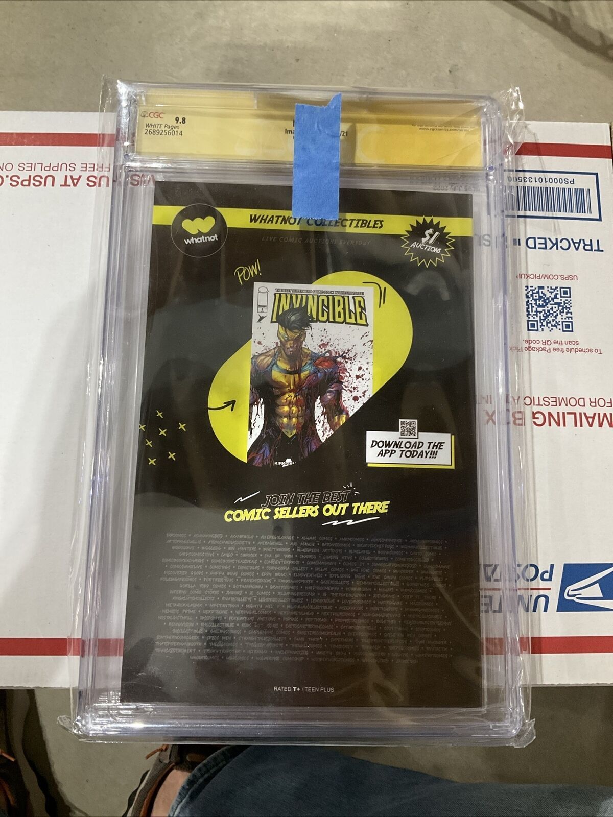 Invincible #1 Virgin WhatNot Edition 9.8 CGC Signed Tyler Kirkham ...