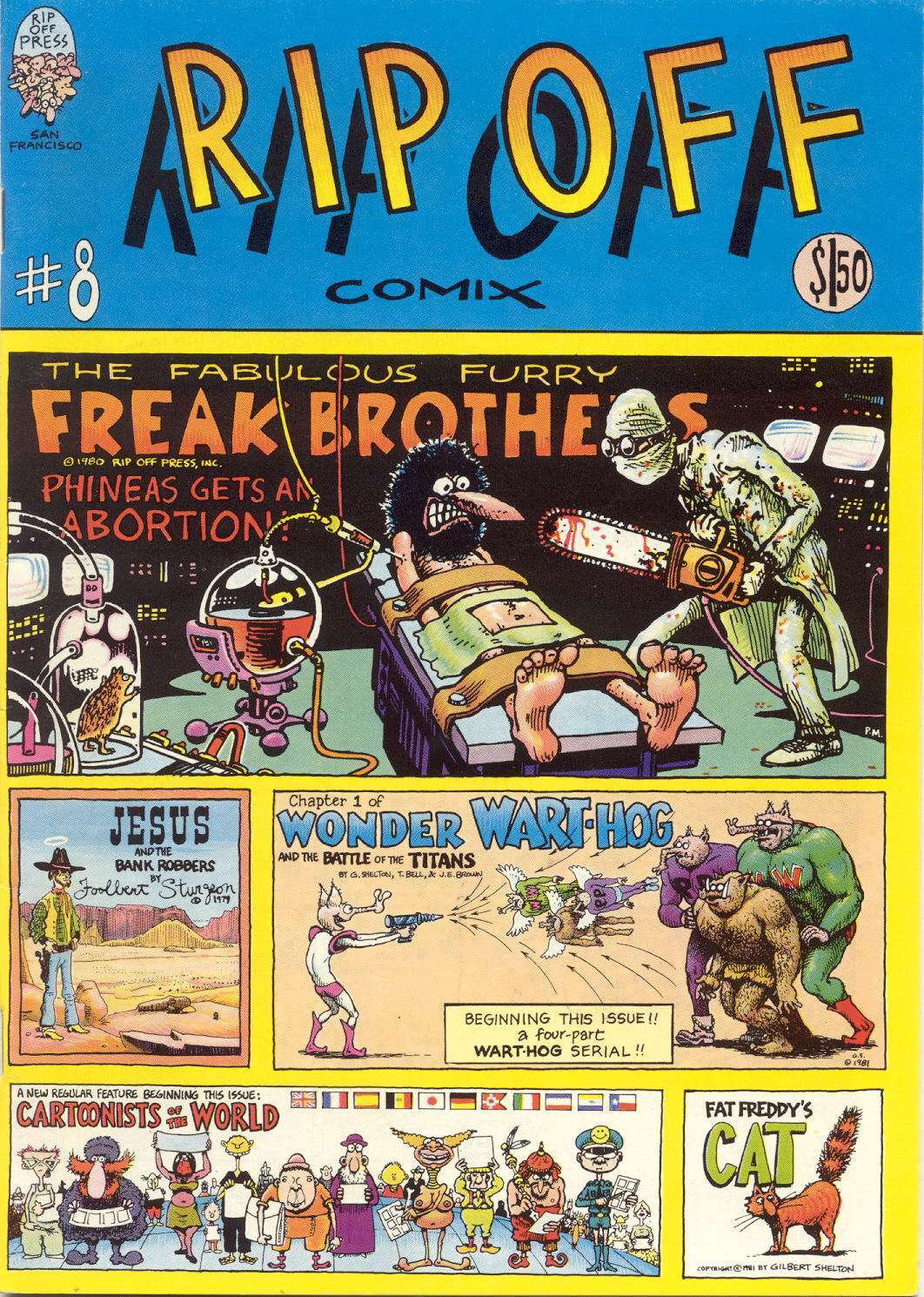 Rip Off Comix #8 FN ; Rip Off | Underground Freak Brothers Wonder Wart ...