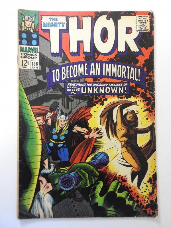 Thor #136 (1967) VG Condition centerfold detached bottom staple | Comic ...