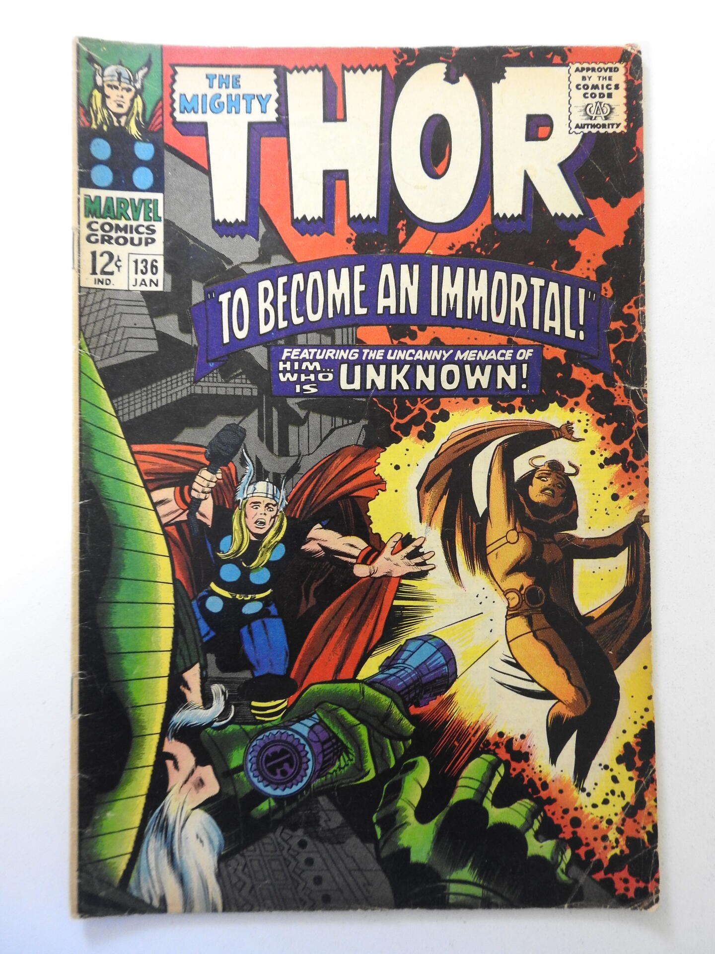 Thor #136 (1967) VG Condition centerfold detached bottom staple | Comic ...
