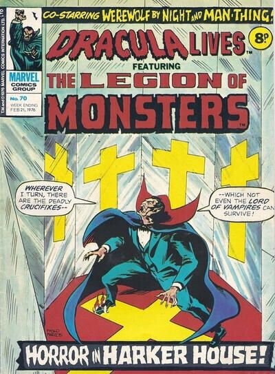 Dracula Lives #70 Cover Horror in Harker House! 1976 Signed art by ... Dracula Lives #70 Cover Horror in Harker House! 1976 Signed art by ...