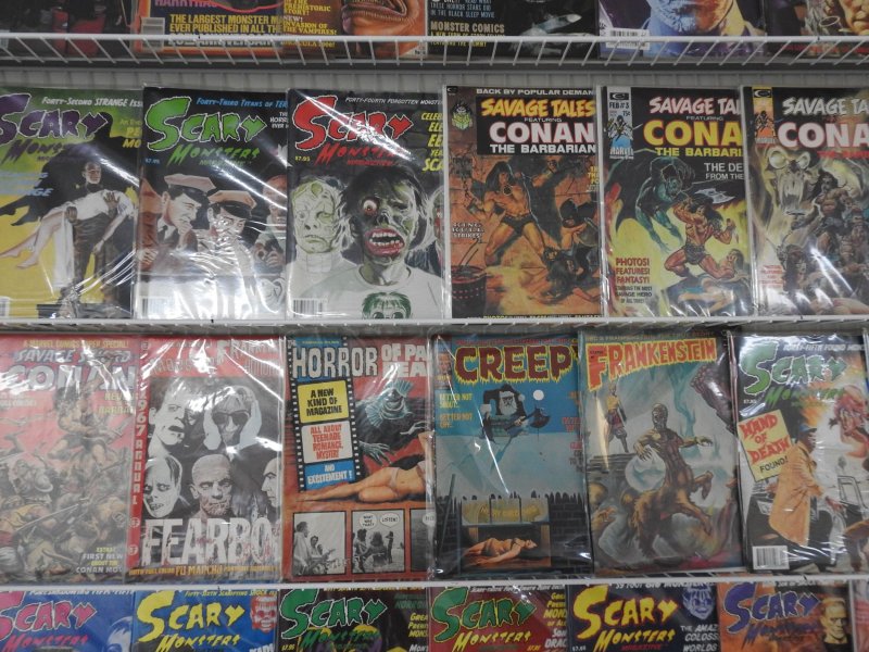 Huge Lot of 50+ Magazines W/ Scary Monsters, Ka-Zar, Conan! Avg. FN ...
