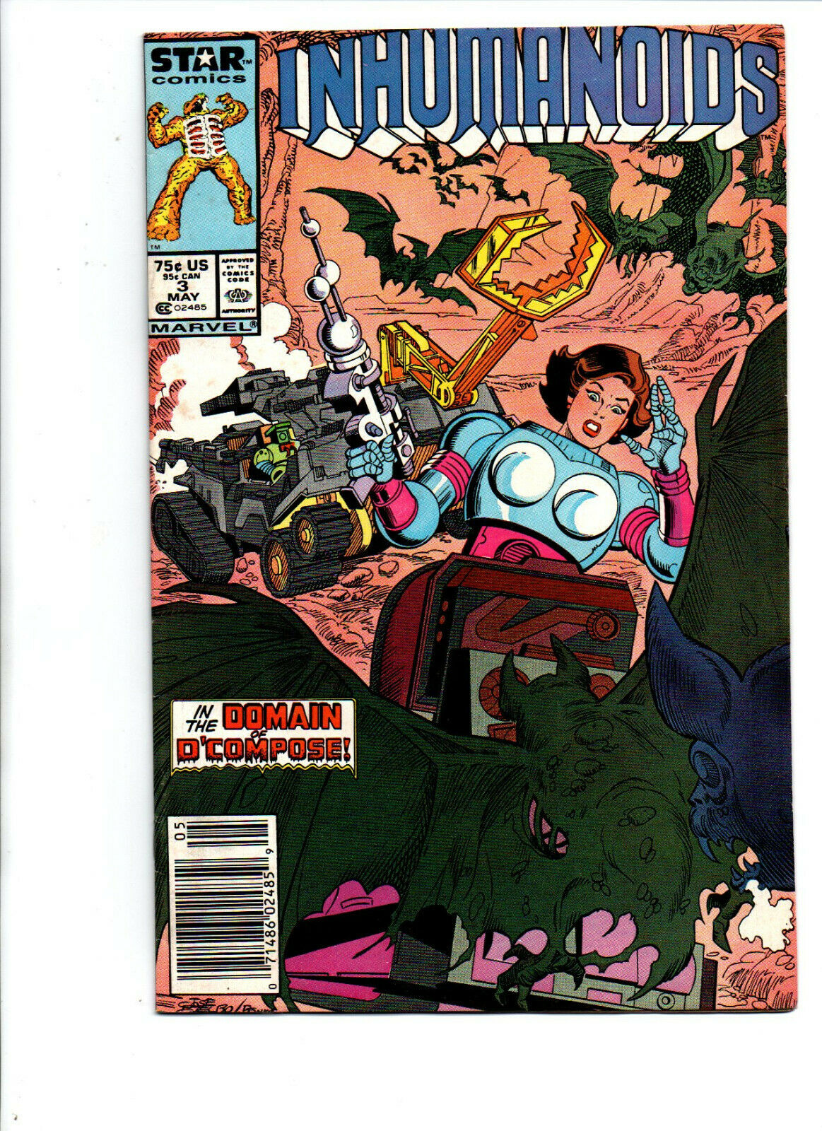 Inhumanoids #3 newsstand - Star Comics - Marvel - 1987 - Very Fine ...