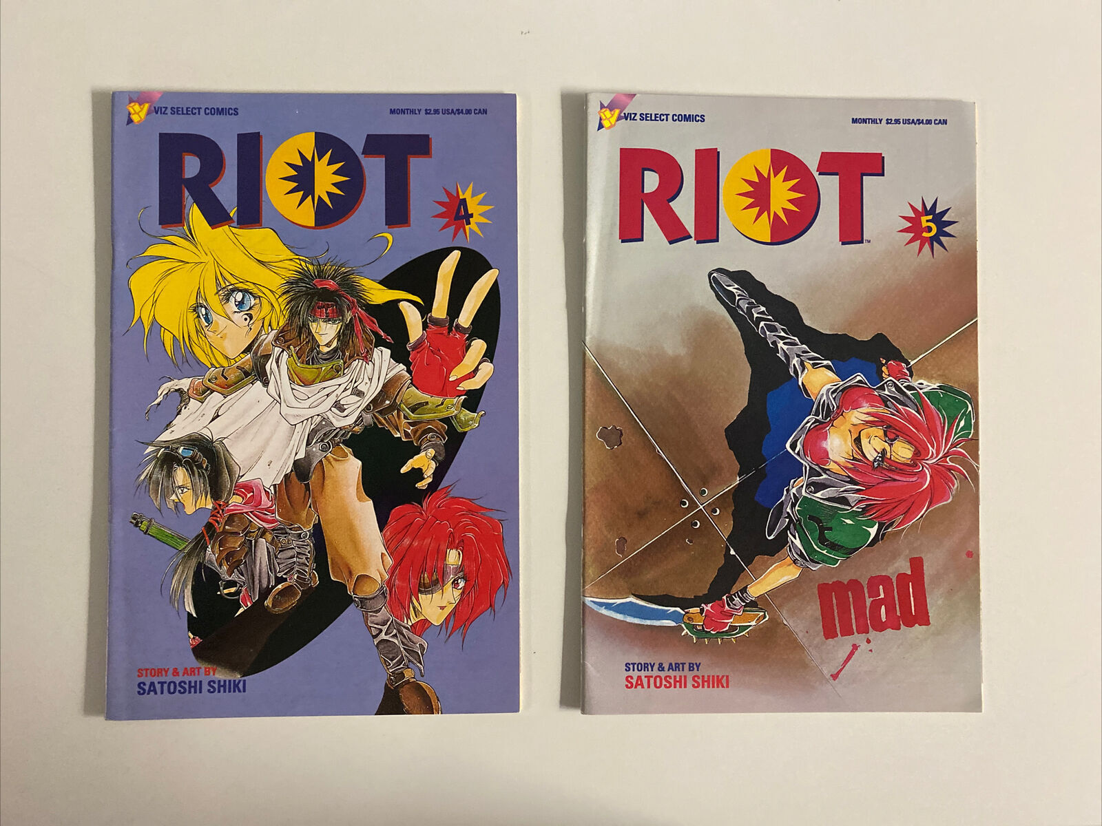 Lot x 2 RIOT #4 5 Satoshi Shiki 1996 VIZ Comics Manga VF | Comic Books ...