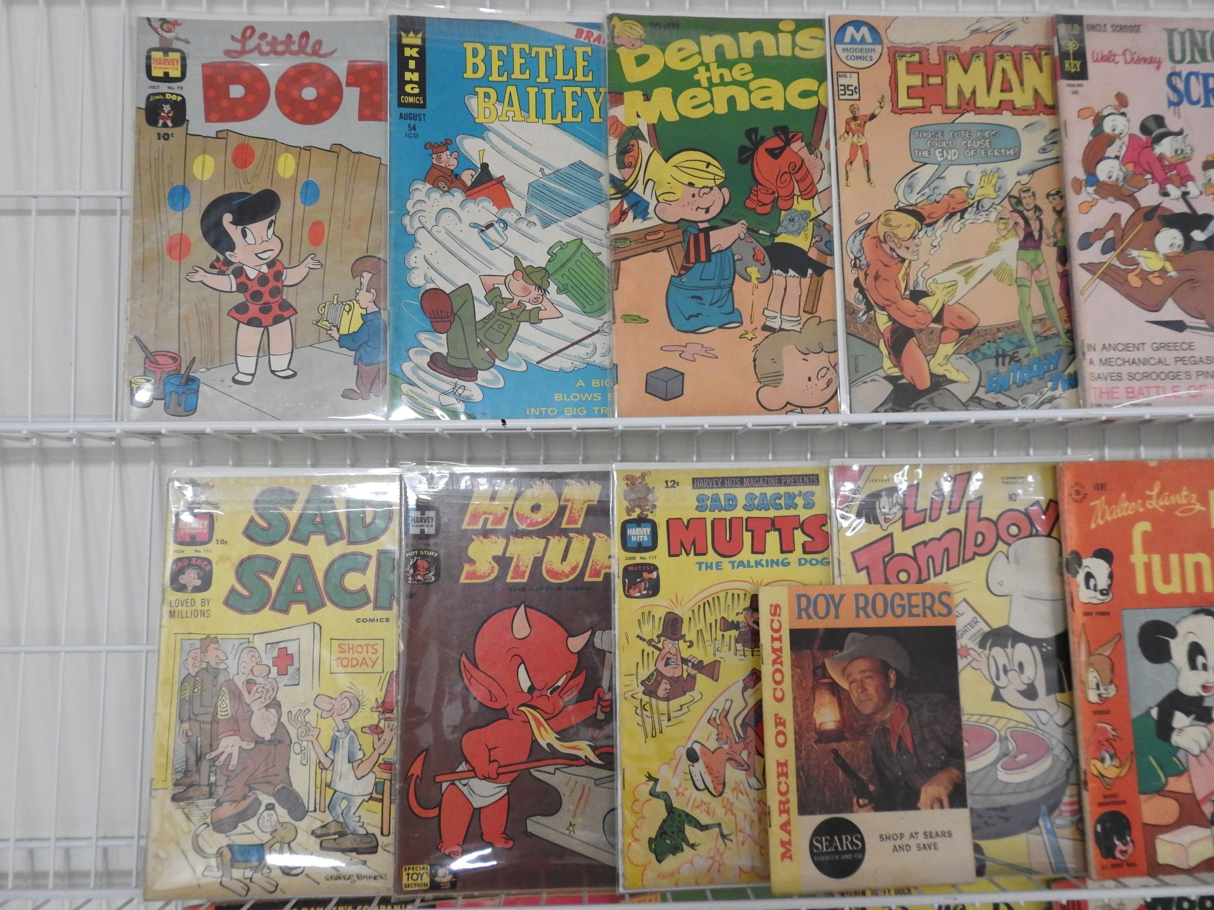 Lot of 28 Silver/Bronze Comics W/ New Funnies, Hot Stuff, Mickey Mouse ...