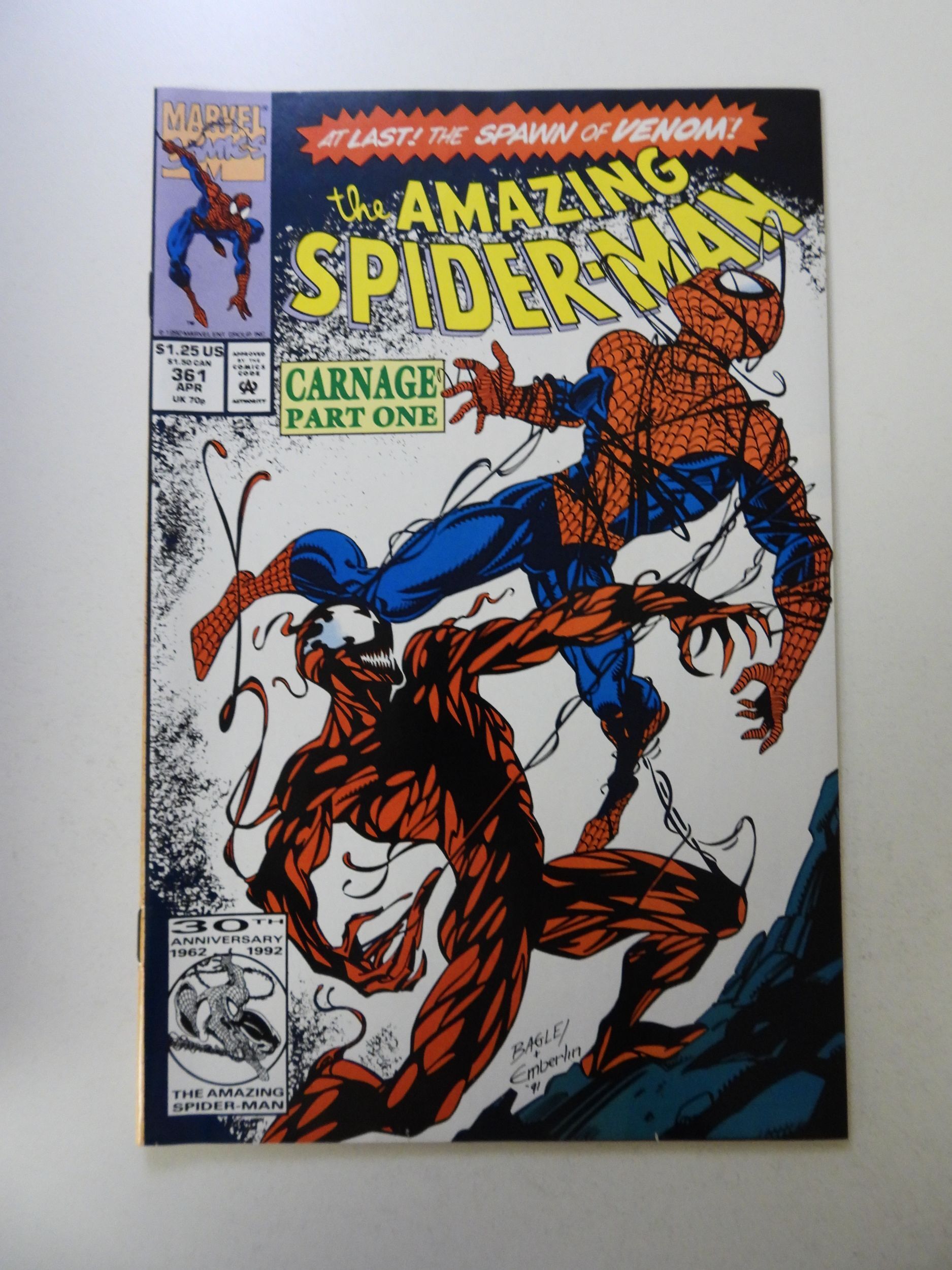 The Amazing Spider-Man #361 (1992) 1st appearance of Carnage 1st print ...
