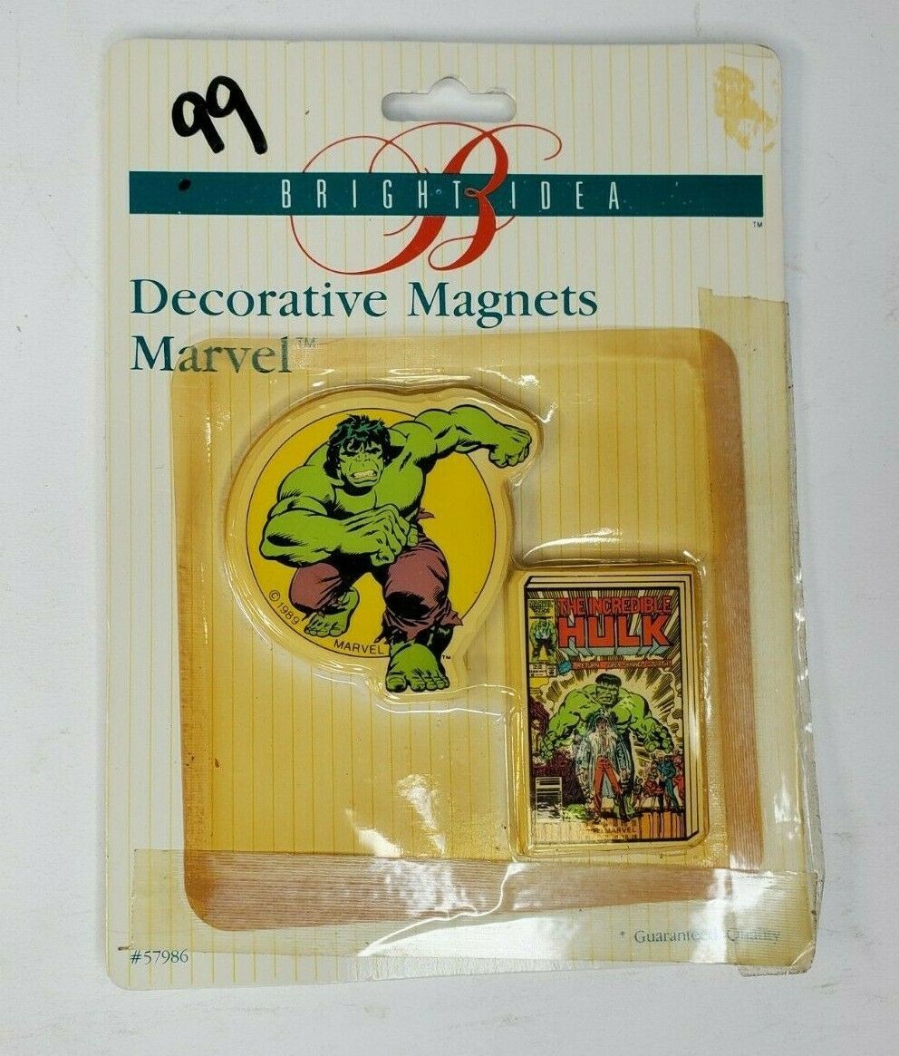 Spider Man & Incredible Hulk Magnets Marvel Vintage 1989 | Comic Books ...