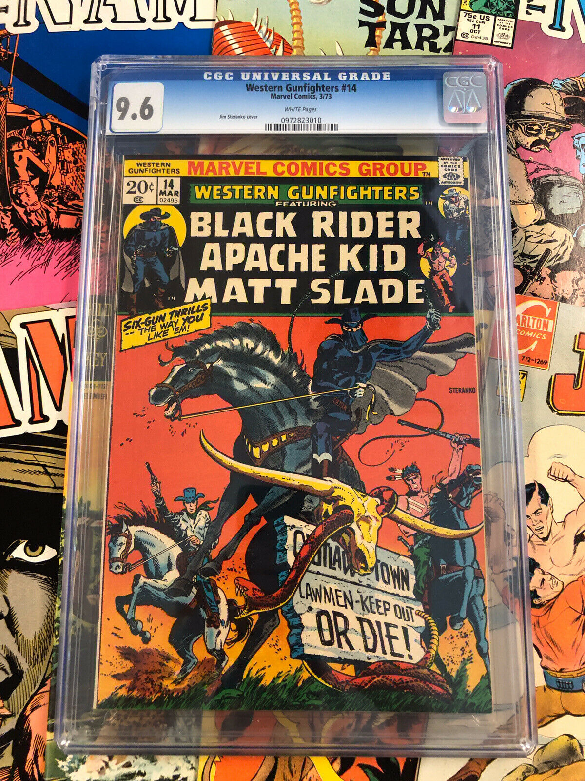 Western Gunfighters #14 CGC 9.6 NM+ black rider APACHE KID jim steranko ...