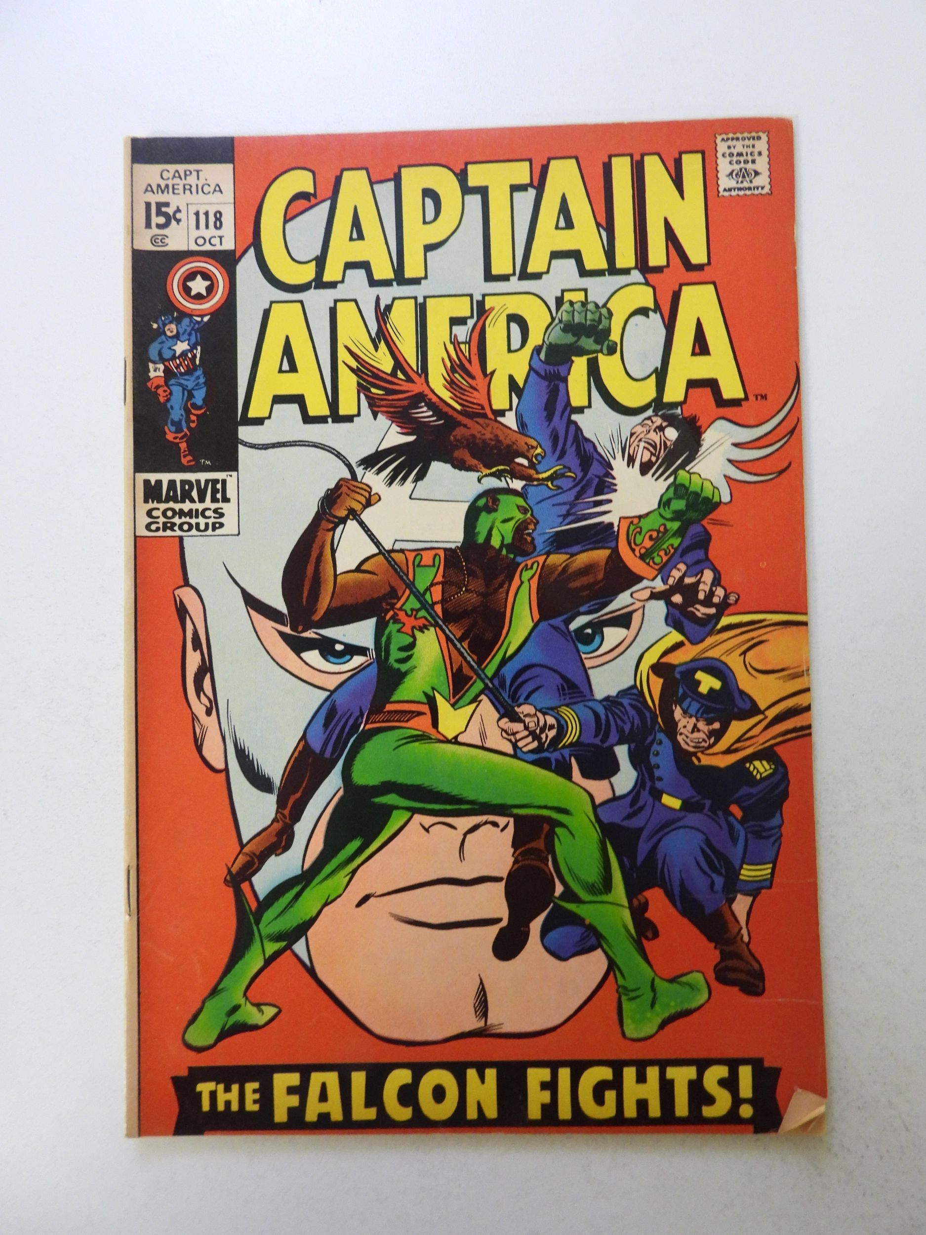Captain America #118 (1969) 2nd appearance of The Falcon FN- condition ...