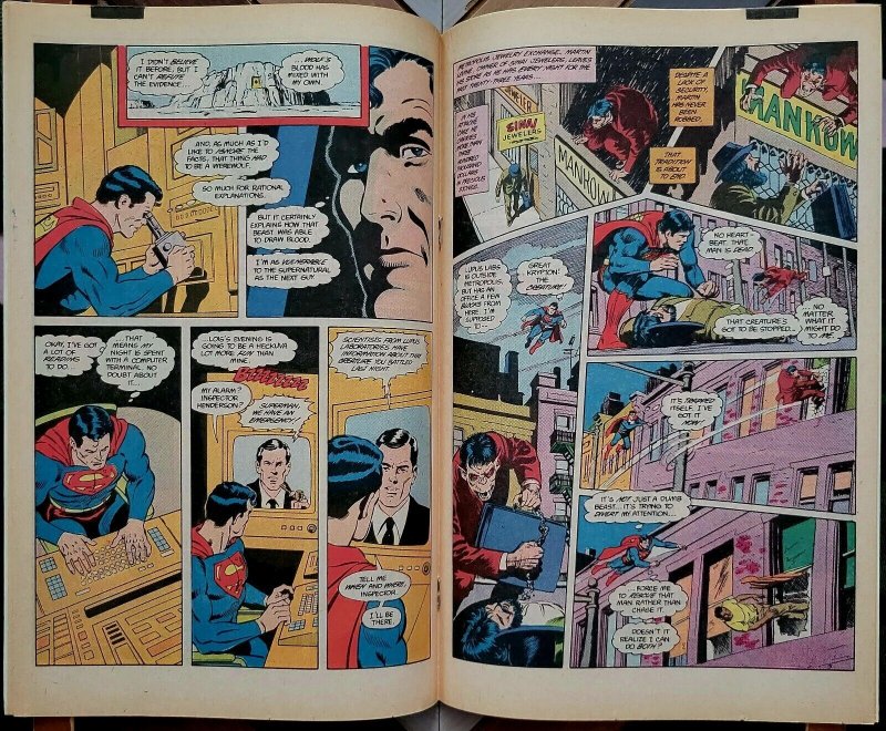 SUPERMAN #422 VF (1986) Newsstand Bolland WEREWOLF cover, Marv Wolfman ...