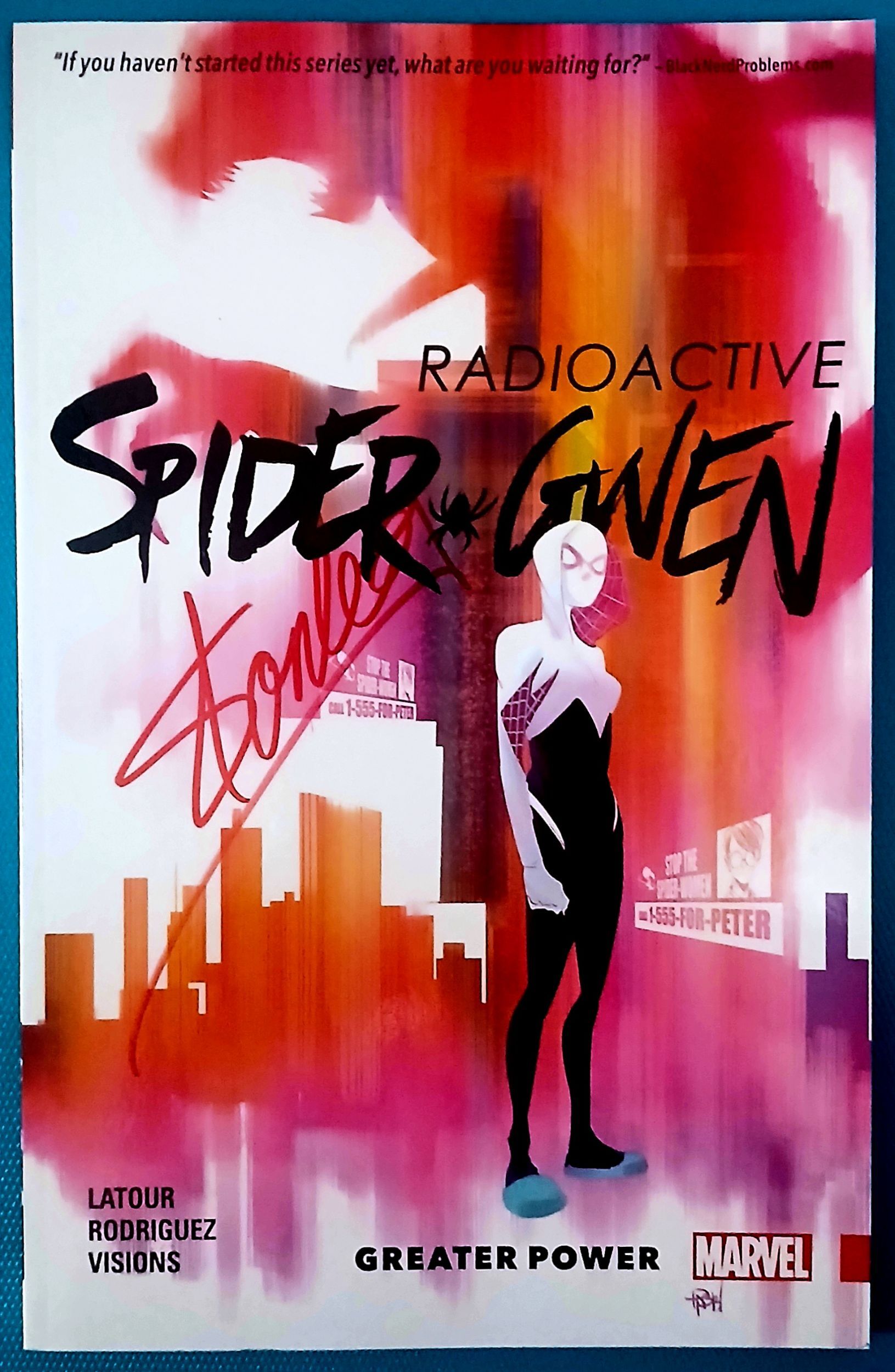 Spider-Gwen Greater Power (2016) MCU Spiderverse Stan Lee Graphic Novel ...