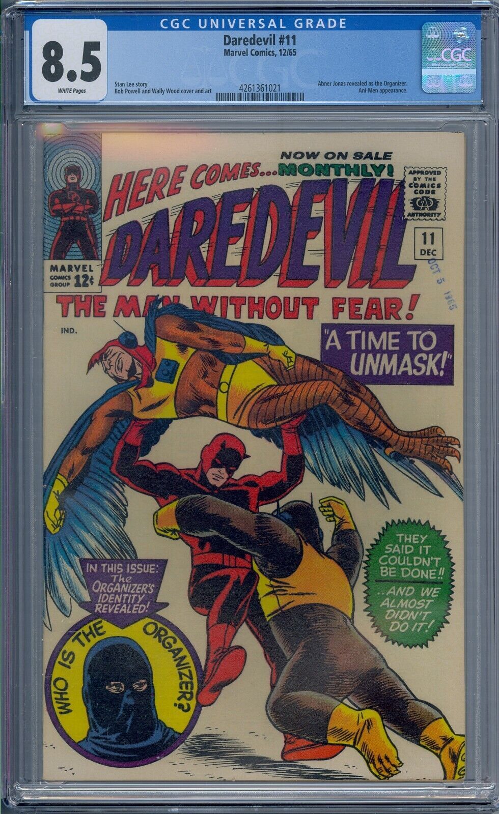 Daredevil #11 CGC 8.5 Abner Jones Revealed as the Organizer Ani-Men ...