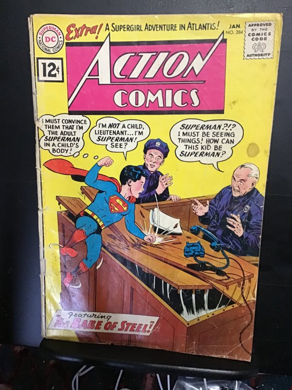 Action Comics #284 (1962) Super Baby! Supergirl! Mon-El appearance! VG ...