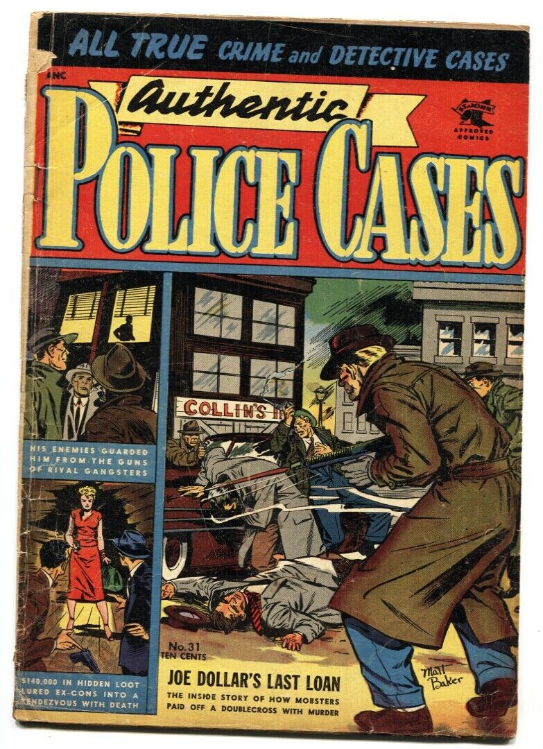 Authentic Police Cases #31 1954- Matt Baker cover- Golden Age Crime G+ ...
