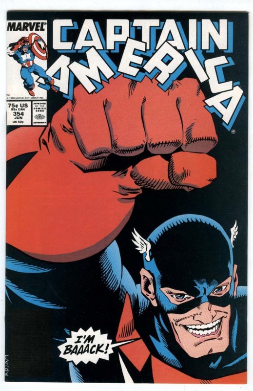 1st Appearence US AGENT John Walker Marvel CAPTAIN AMERICA #354 Nice ...