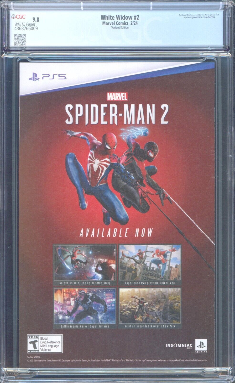 White Widow #2 CGC 9.8 Peach MoMoKo Nightmare Variant Cover A Marvel ...