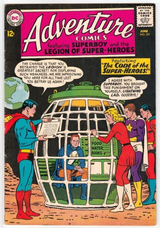 Adventure Comics #321 Superman strict B FN/VF 7.0 1st Appear- Time ...