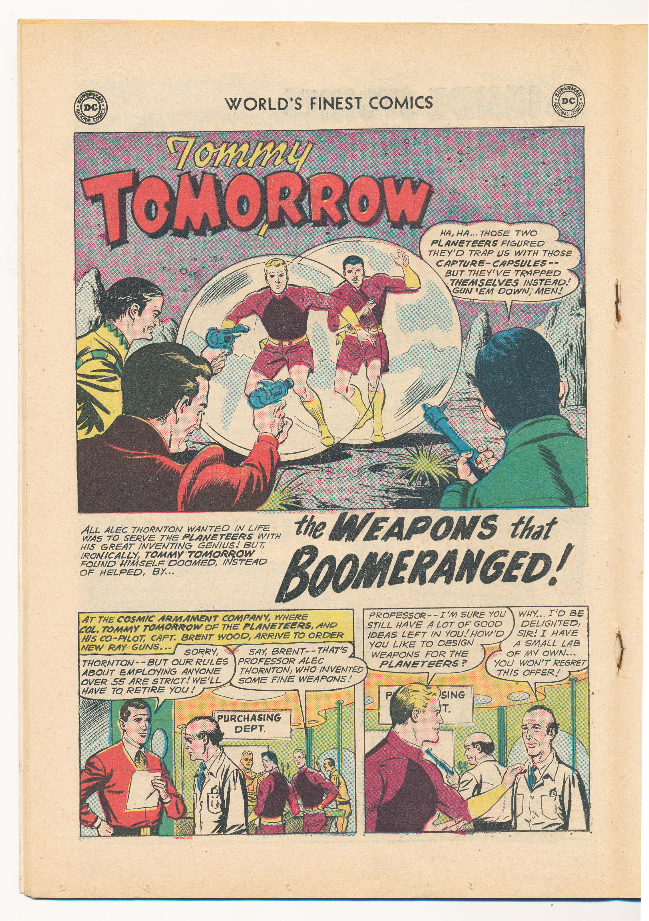 World's Finest (1941) #120 FN- Tommy Tomorrow | Comic Books - Silver ...