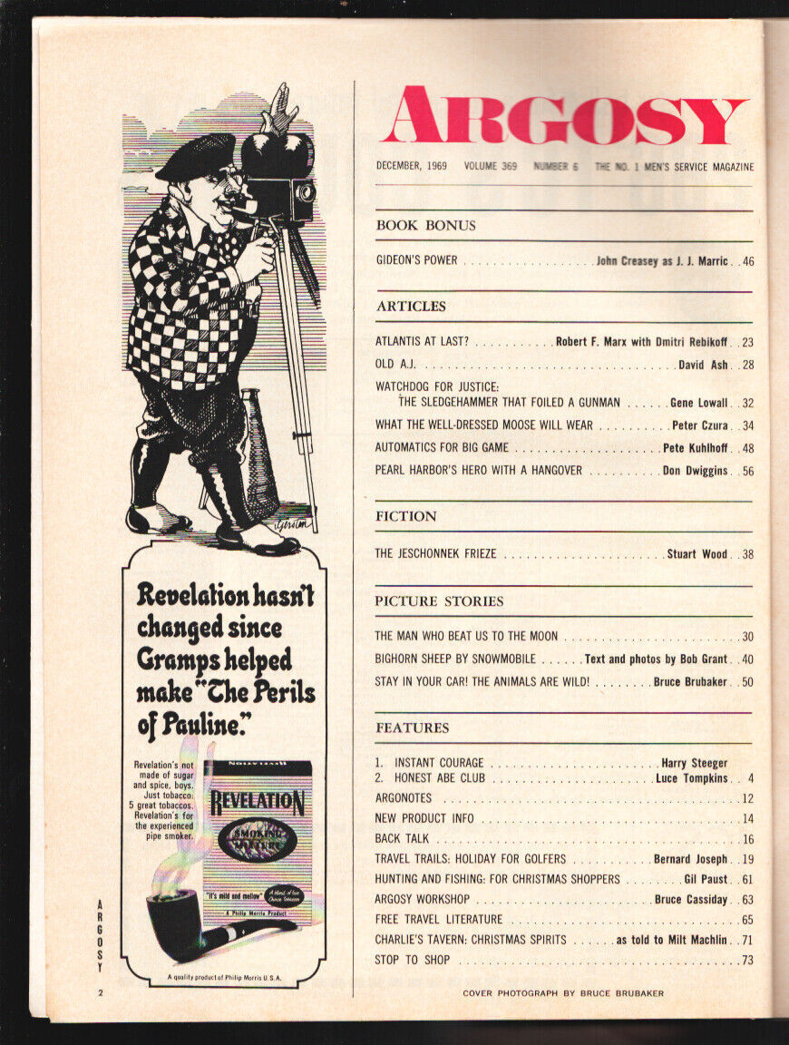 Argosy 12/1969-Popular-Lost City of Atlantis-Jules Verne Moon travel-AJ ...