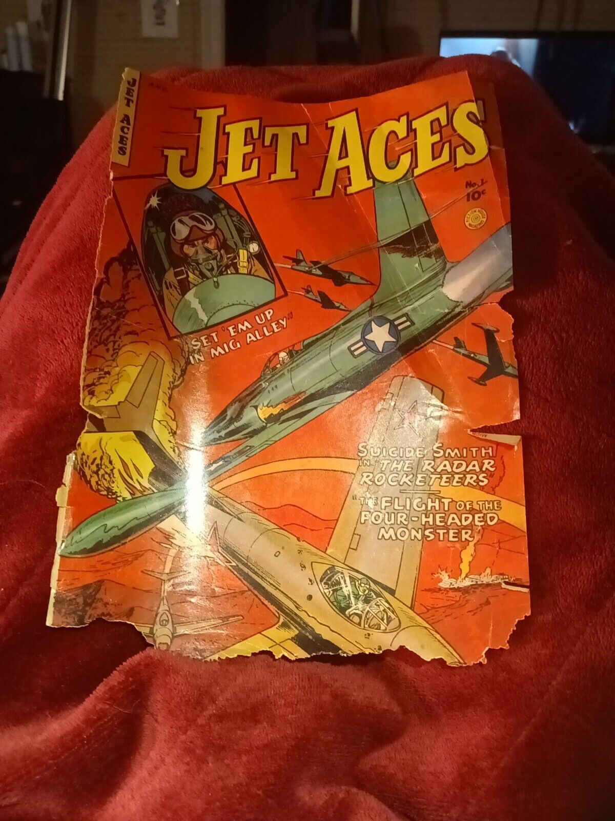 Jet Aces (1952) #1 Fiction House Maurice Whitman? Cover Only Korean War ...