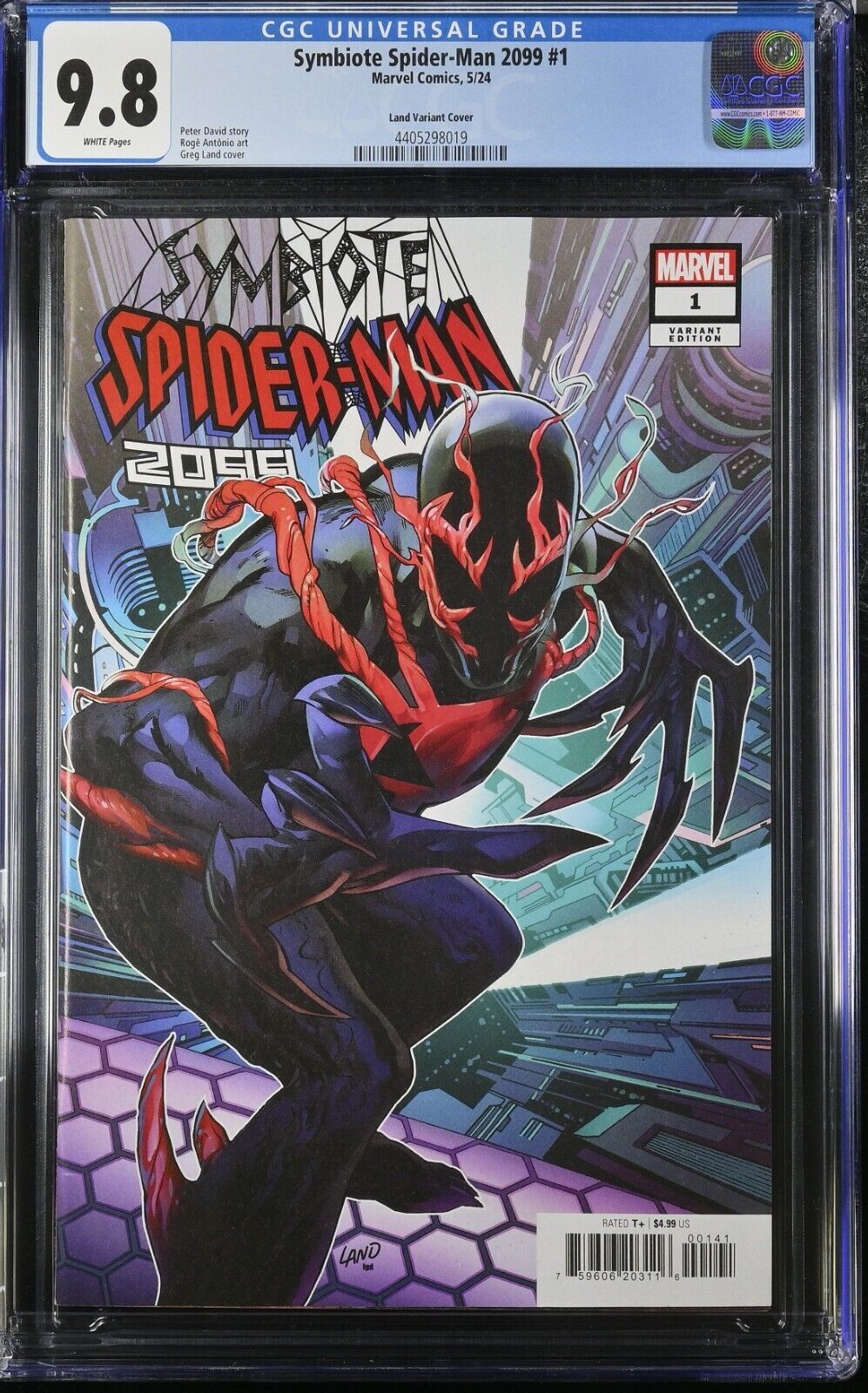 Symbiote Spider-Man 2099 #1 CGC 9.8 Greg Land Variant Cover Marvel 2024 ...