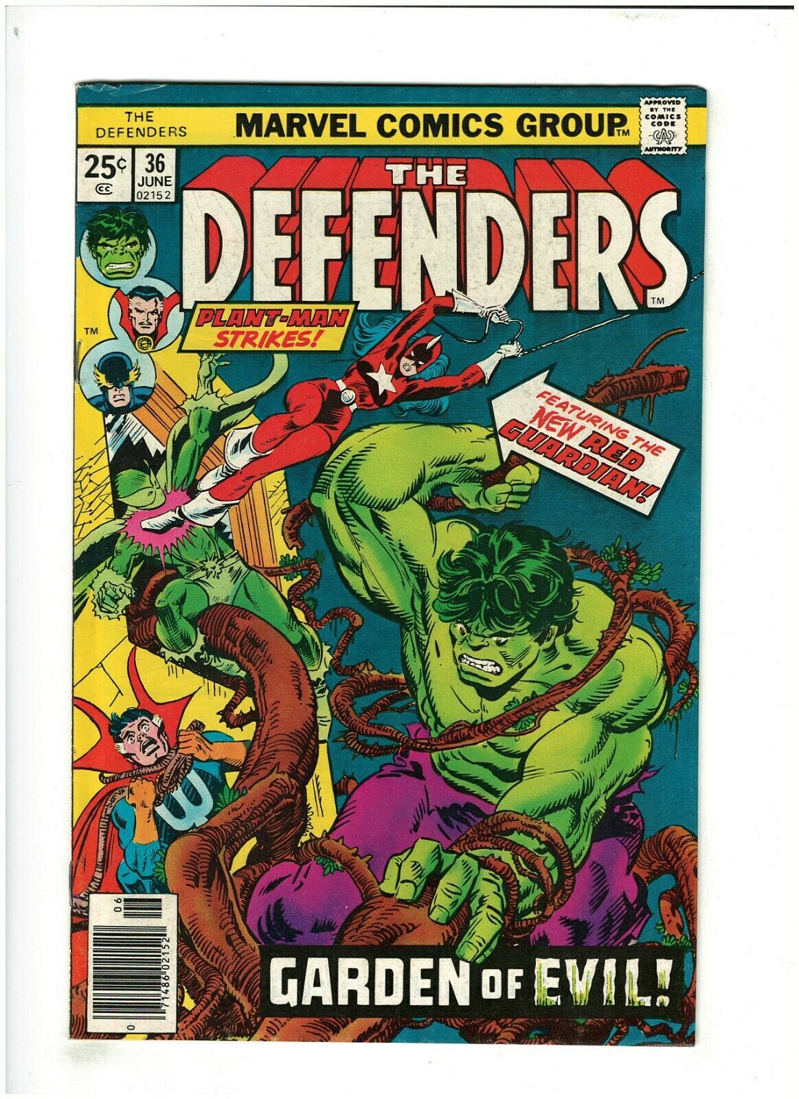 The Defenders #36 VF 8.0 Marvel Comics 1976 Hulk, Dr. Strange, Red ...