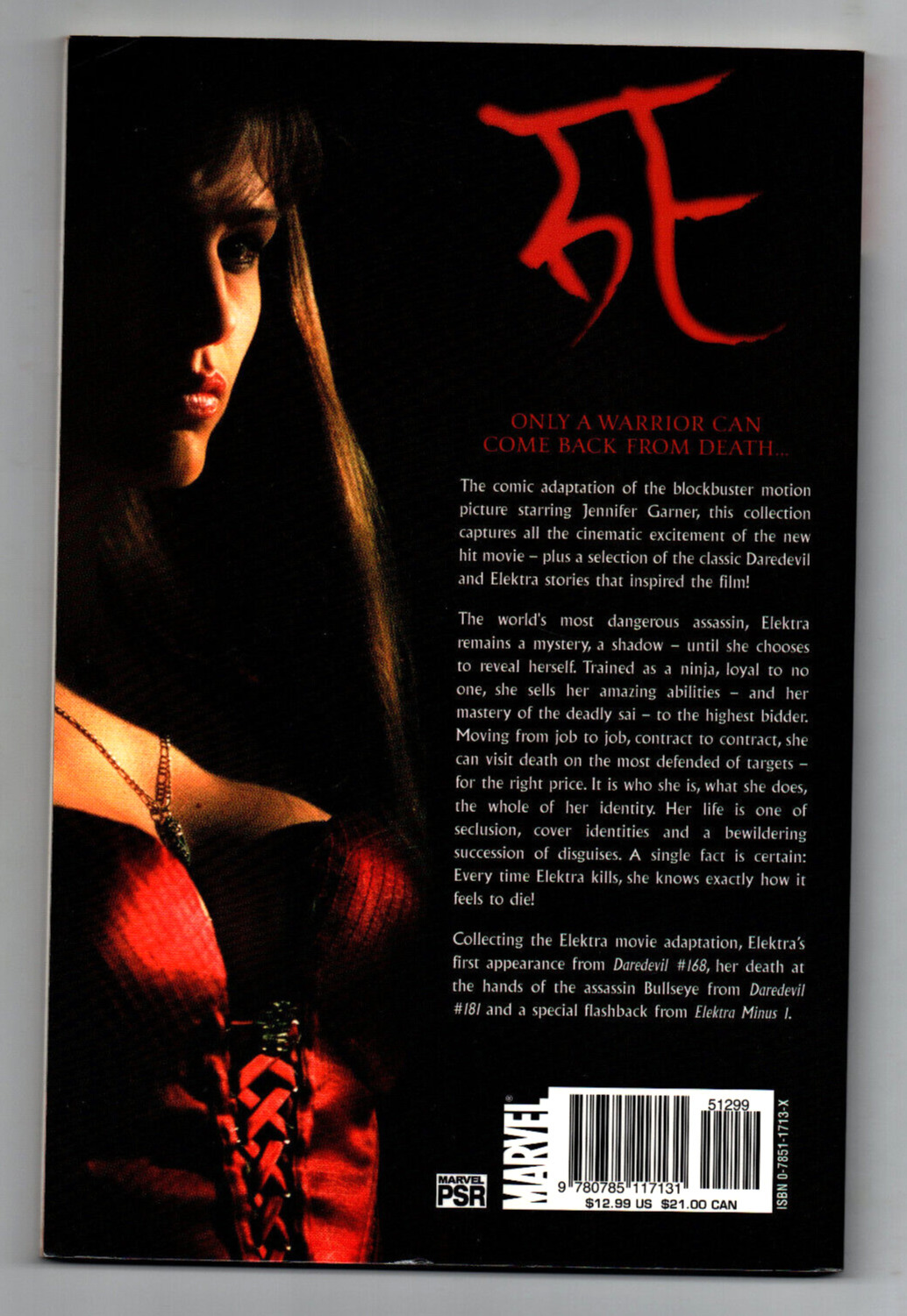Elektra the Official Movie Adaptation TPB - Jennifer Garner cover ...