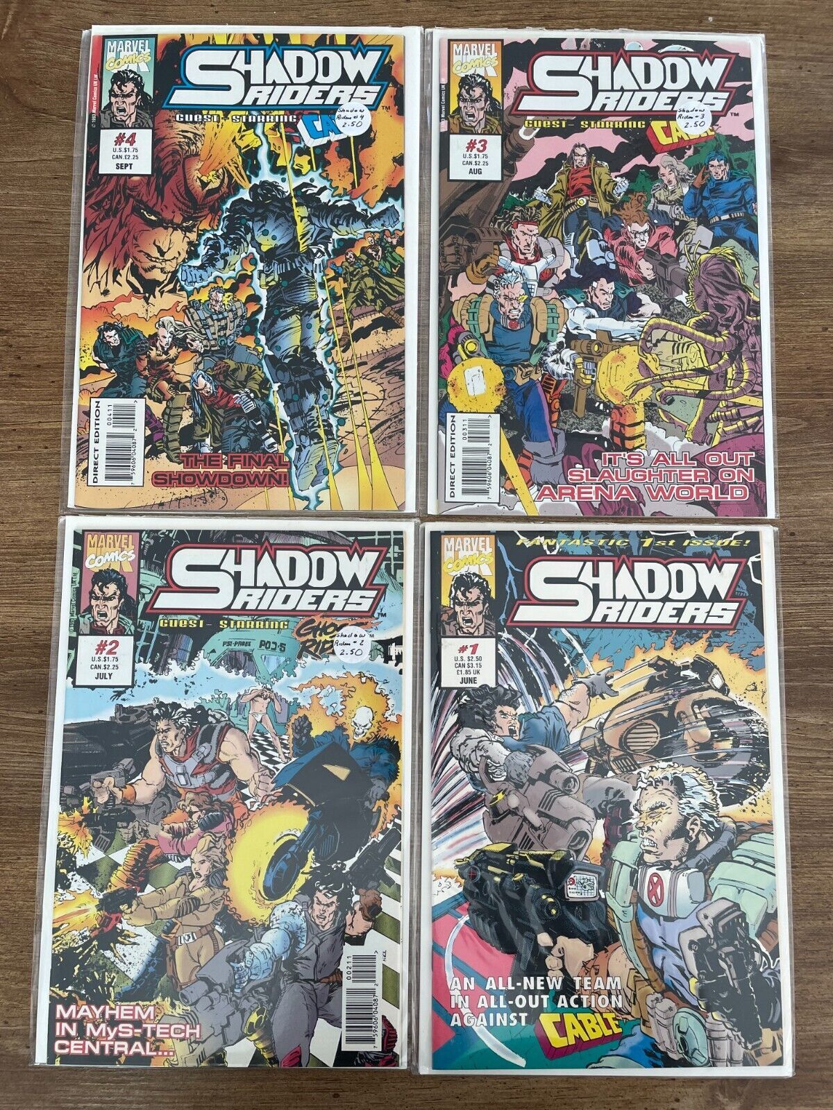 Lot Of 4 Shadow Riders Marvel UK Comics Comic Books # 1 2 3 4 NM Spider ...