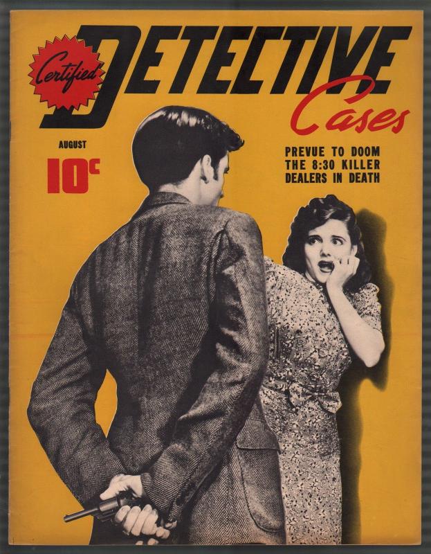 Certified Detective Cases #3 8/1940-terrified lady-corpse-lurid-violent ...