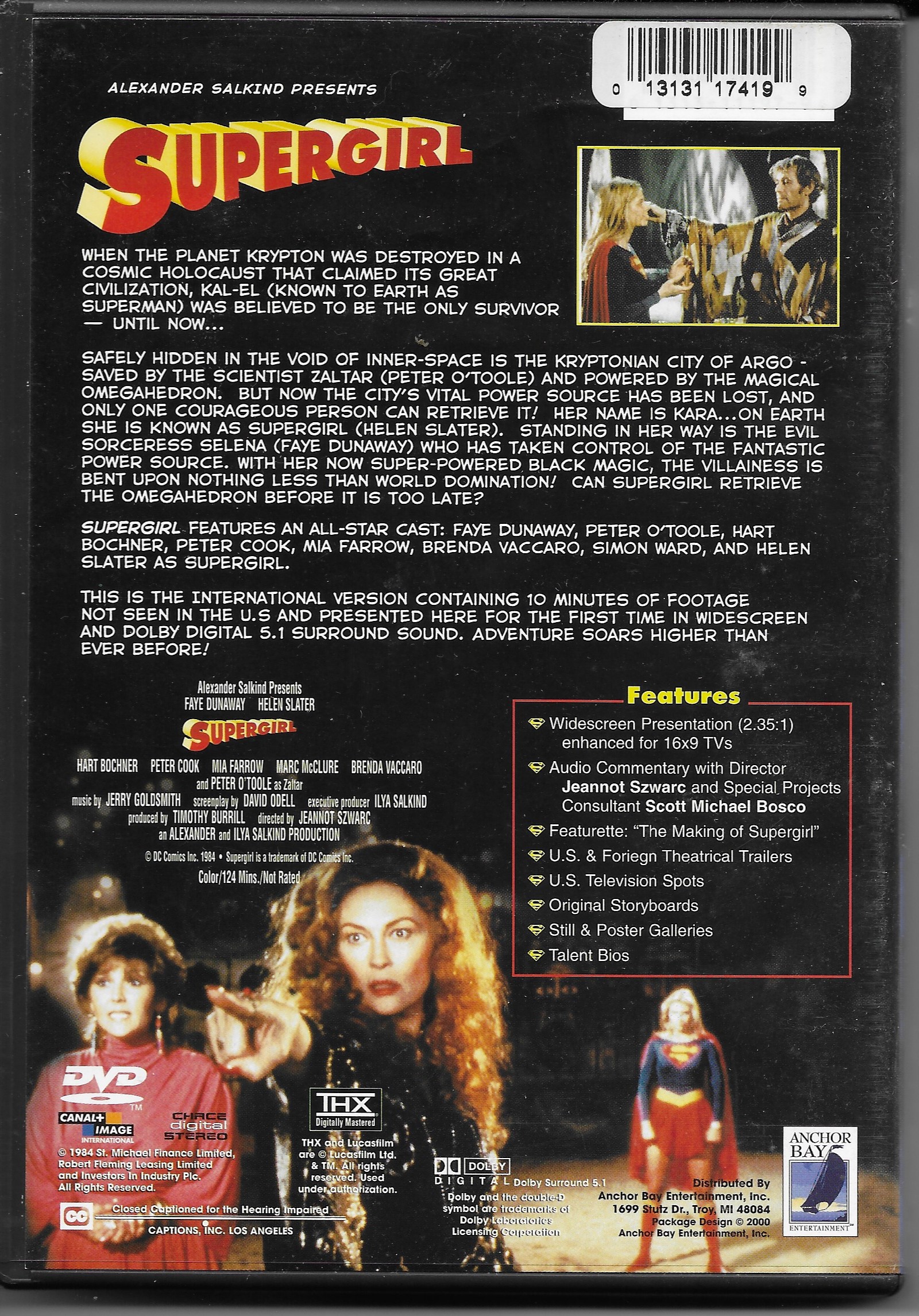 Supergirl (The Movie) DVD Director's Cut | Comic Collectibles - Other ...
