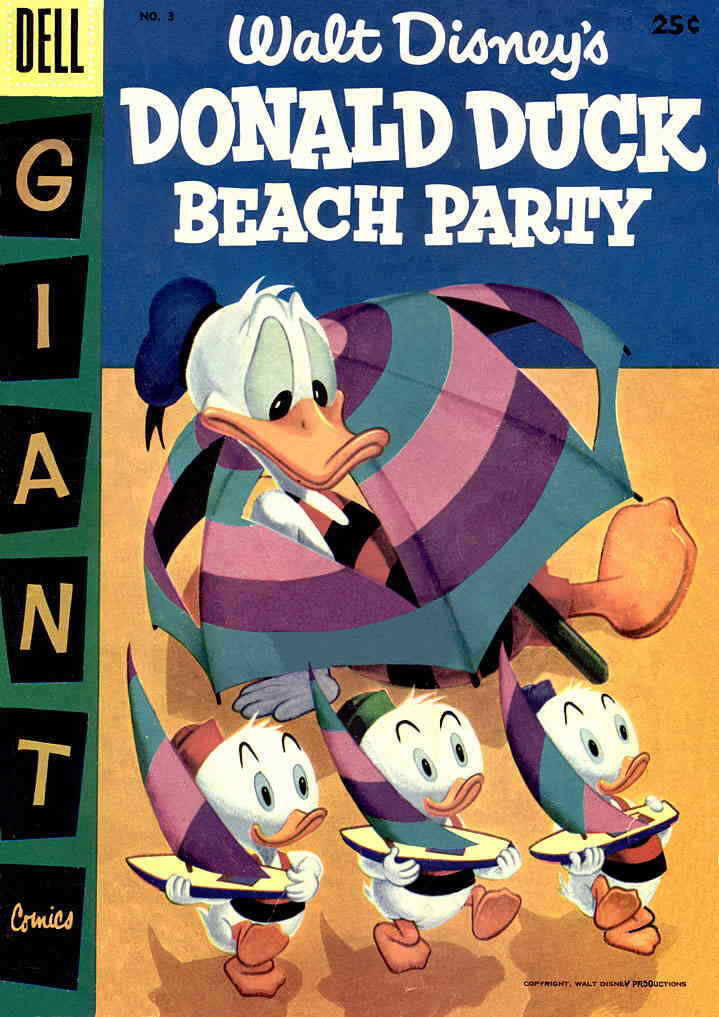 Donald Duck Beach Party (Walt Disney's ) #3 GD; Dell | low grade - 1956 ...