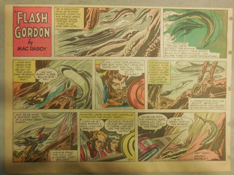 Flash Gordon Sunday Page by Mac Raboy from 3/11/1956 Half Page Size ...