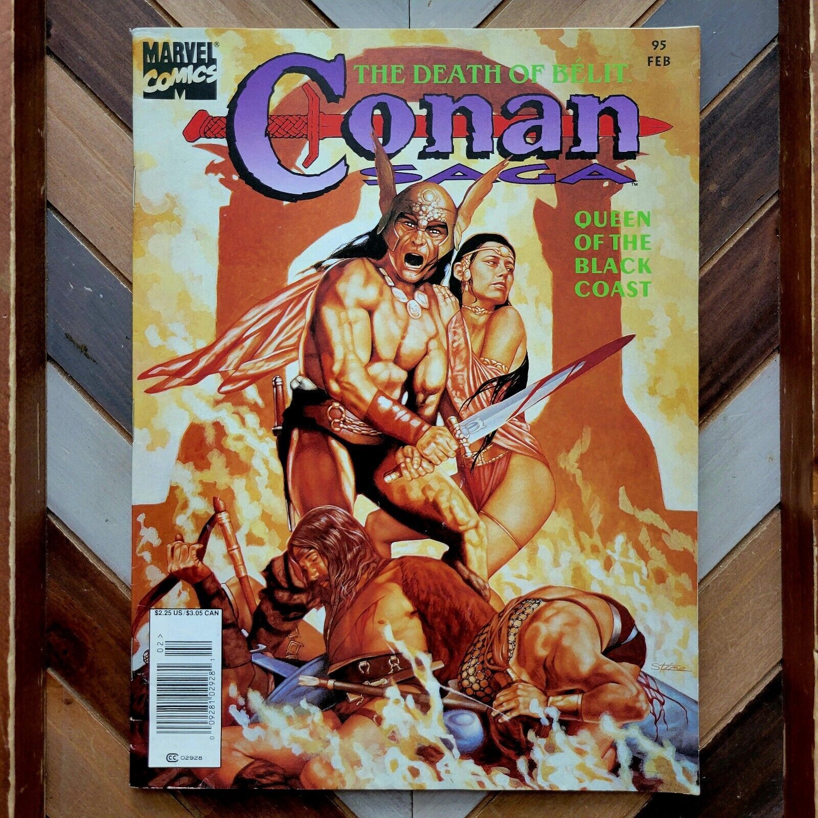 CONAN SAGA #95 & 96 (Marvel 1995) John Buscema Co-starring BELIT + Cover Pinups | Comic Books ...