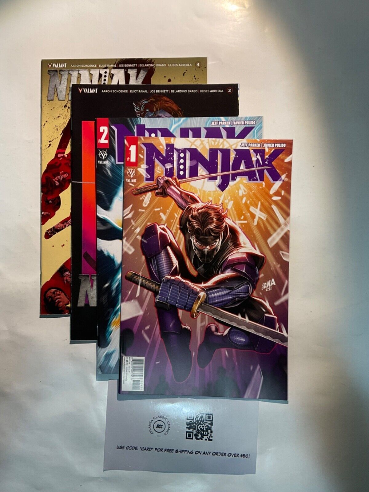 4 Ninjak Valiant Comic Books # 1 2 2 4 34 JS34 | Comic Books - Modern ...