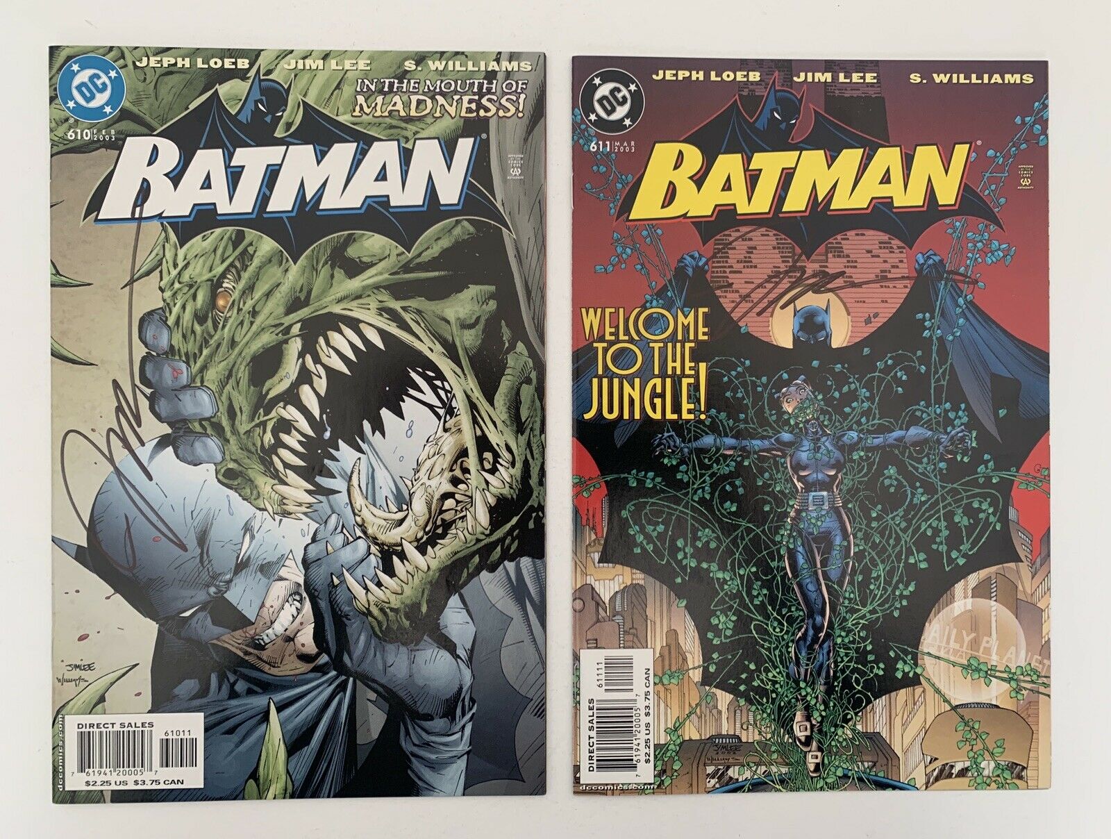 Batman#608-619 VF/NM LOT 2002 'Hush' Full RUN DC Comics Signed by Jim ...