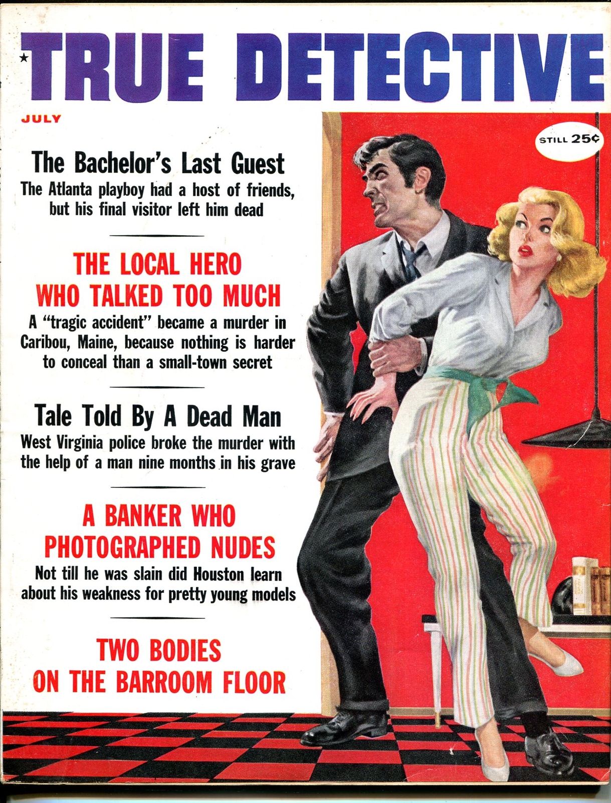 True Detective 7/1960-Spicy Girl Art cover-FDR-crime-pulp thrills-FN ...
