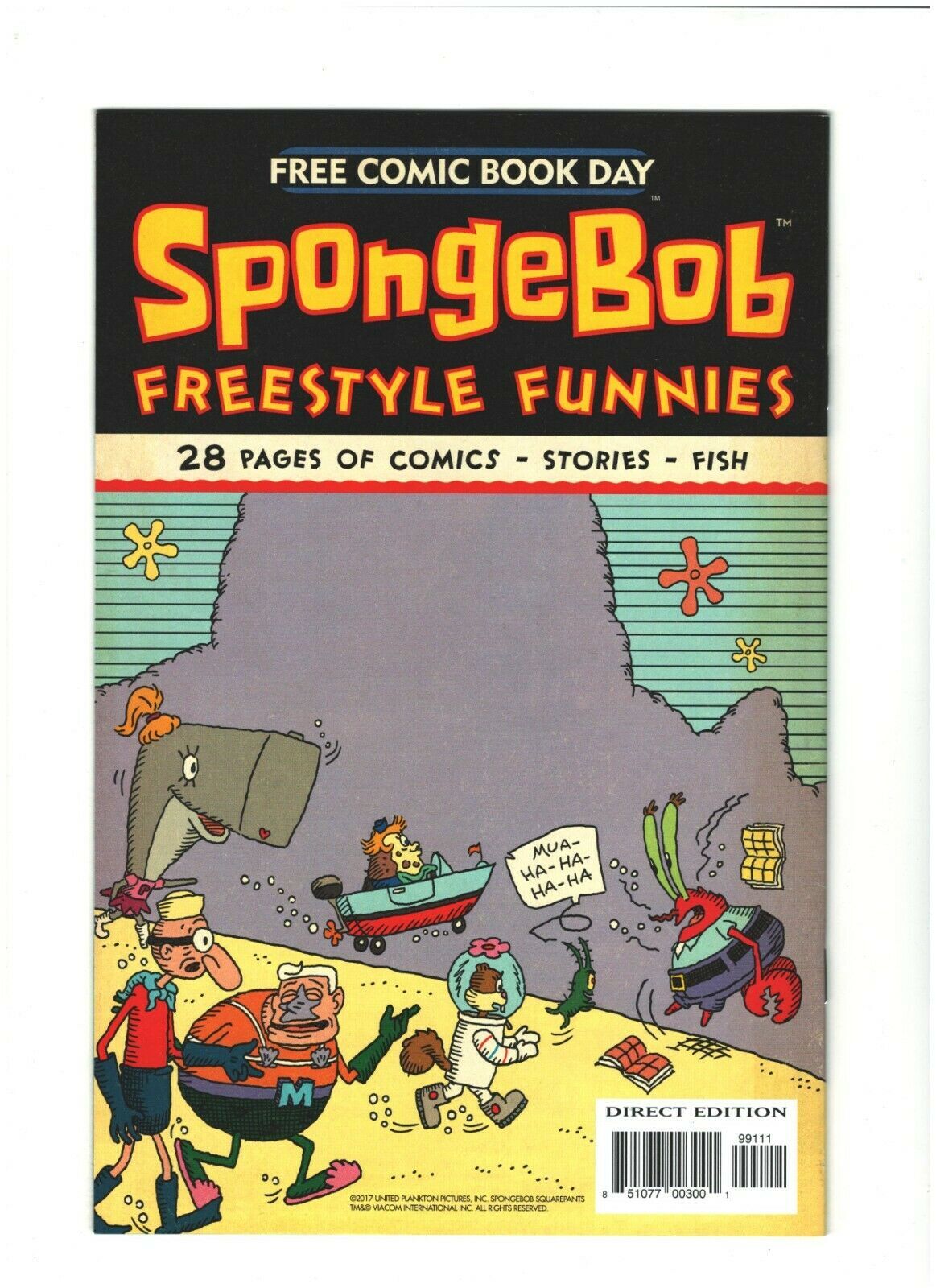 SpongeBob Freestyle Funnies 2017 Free Comic Book Day NM- 9.2 Plankton ...